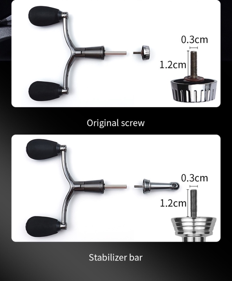 Aluminium Alloy Fishing Reel Balance Stand Lightweight Balance Handle ...