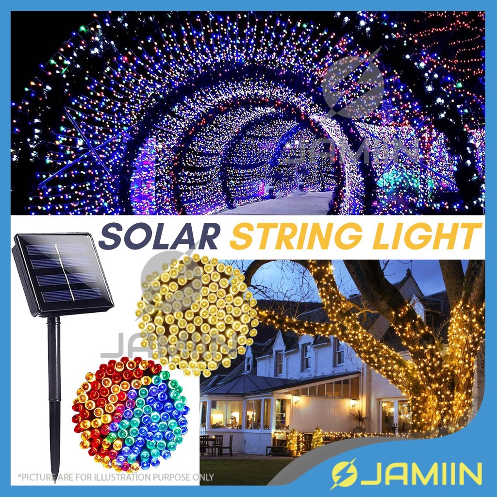 Solar String Light Solar Fairy Light Lampu Raya Solar Led Solar ...