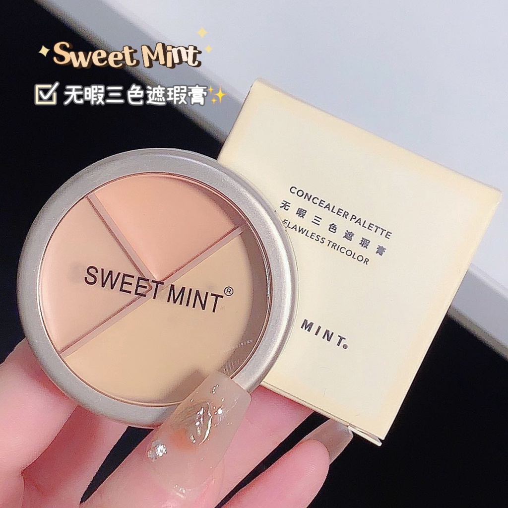 SWEETMINT Tricolor Concealer Moisturize Moisturizing Lasting Water ...
