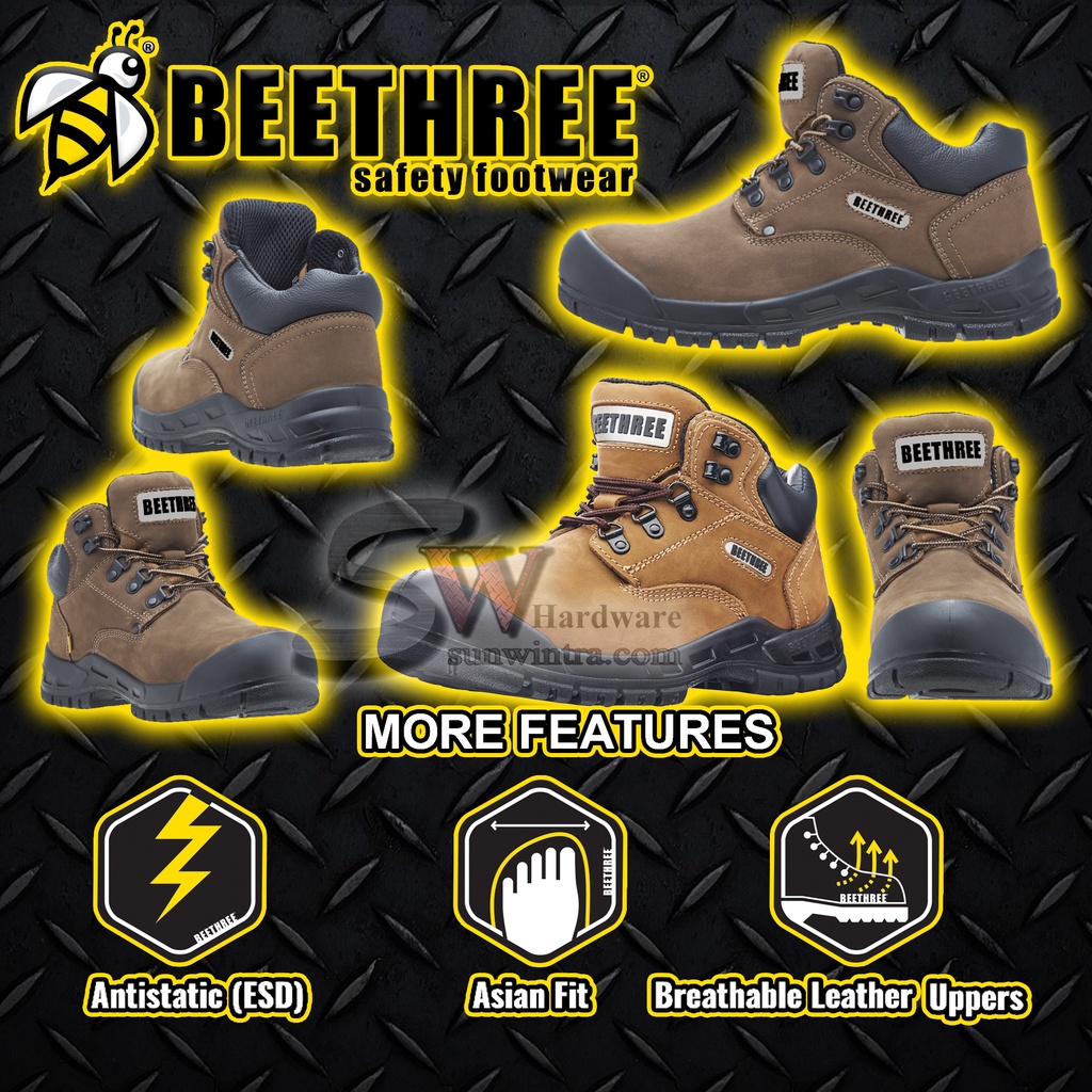 BEETHREE BT8861 5INCHES ANKLE BOOT SAFETY SHOES Safety Boots BT-8861 ...