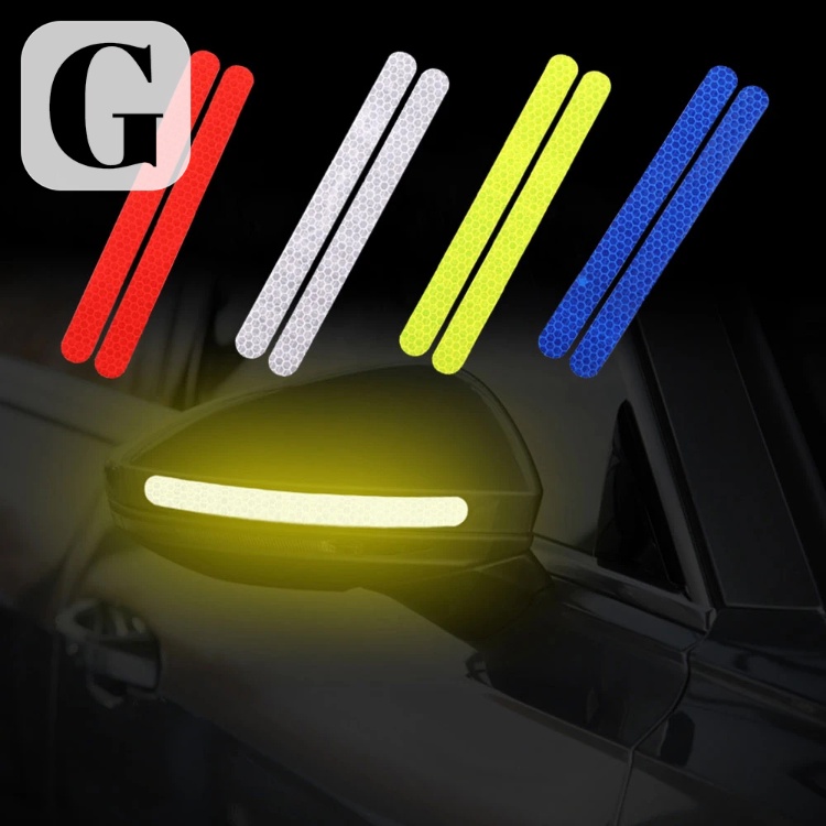 2Pcs Auto Universal Reflective Warning Strip Bumper Reflector Tape Car ...