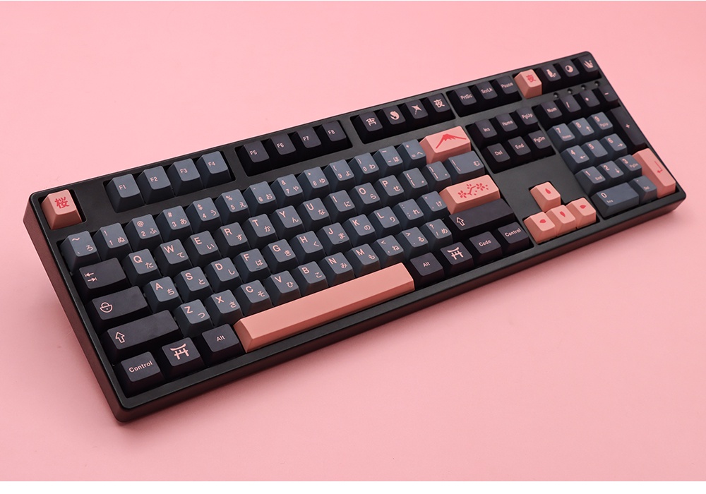 PBT 5-side dye-sub Night Sakura Cherry Profile PBT English/Japanese ...