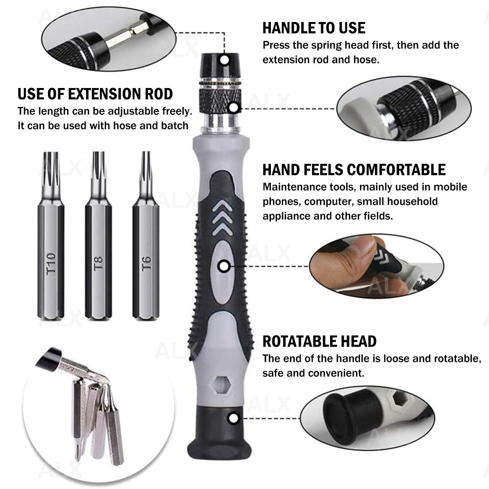 ALX 115 in 1 High Precision DIY Srcew Driver Tool Kit PC Mobile ...