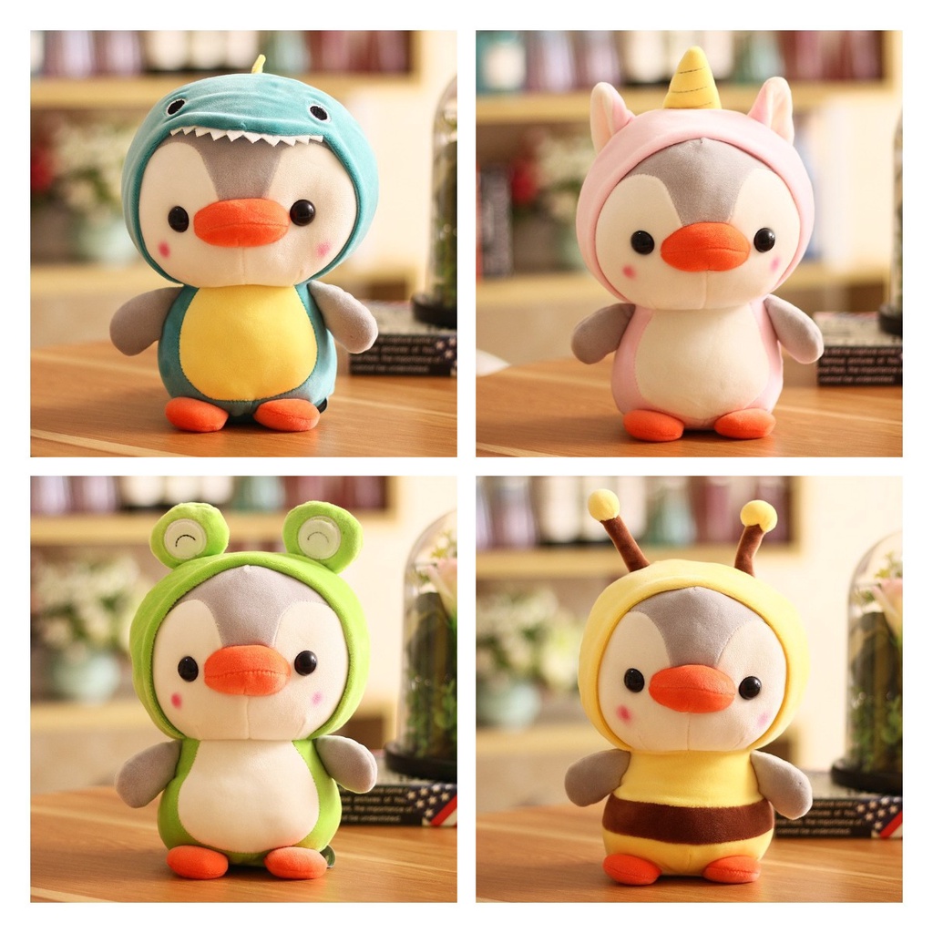Animal Stuffed Penguin With Unique Bee Or Frog Design For Perfect ...