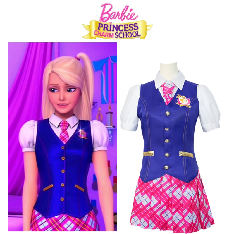 Charm Gorgeous Barbie Princess School Wardrobe Cosplay Uniform | Shopee ...