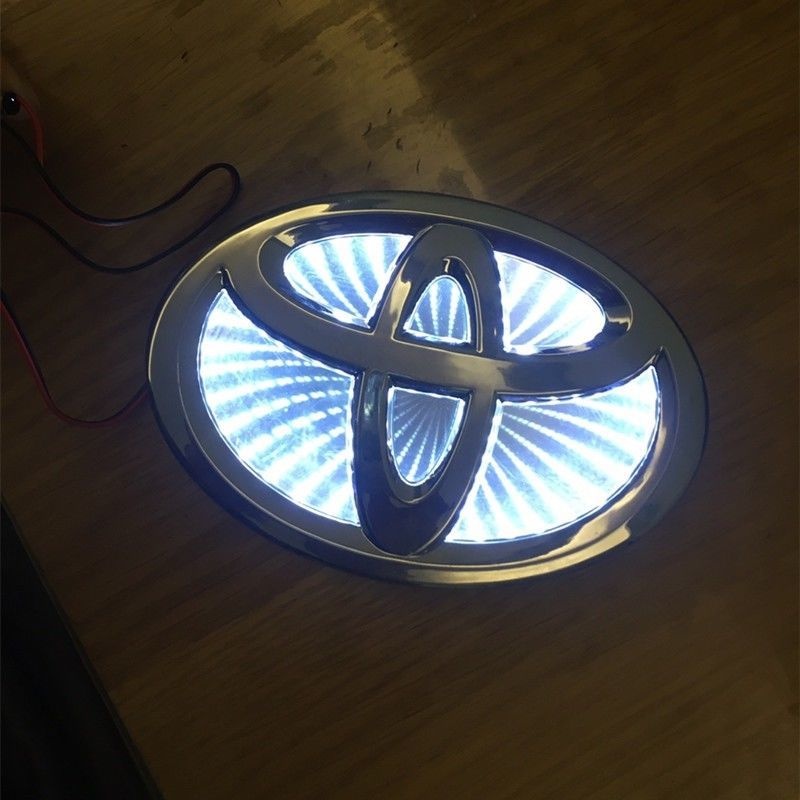 3D Illuminated Car Logo Light for Toyota Vios Camry Corolla Highlander ...