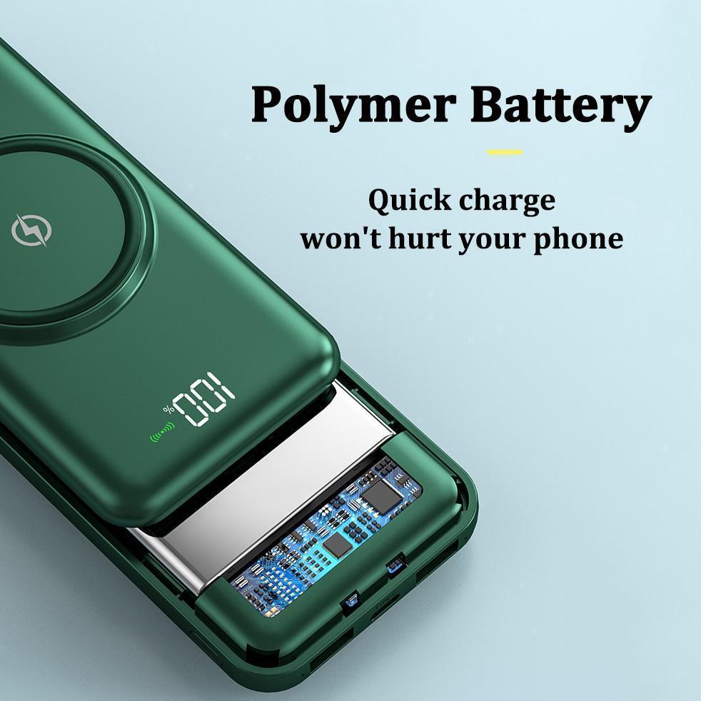 30000mAh Wireless Power Bank Full Screen Portable Dual USB for All ...