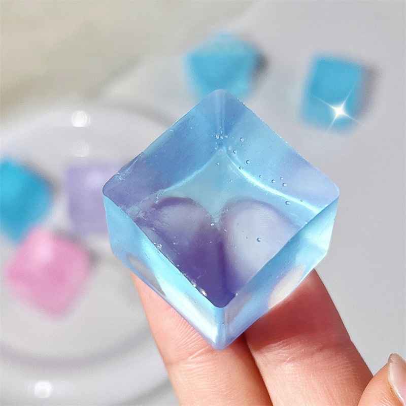 1Pc Hot Fidget Toy Mini Squishy Toys Mochi Ice Block Stress Ball Toy ...