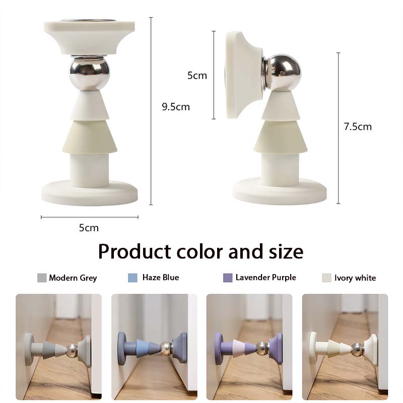 Silicone Magnetic Door Stopper Non-punching Door Stopper Anti-collision ...