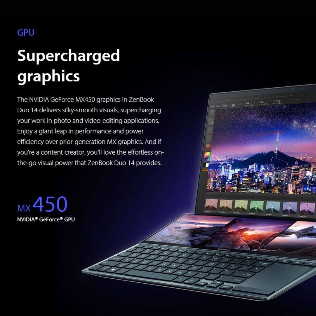 ASUS ZenBook Duo 14 (UX482EA) i5-1135G7/16GB/512GB SSD/14” FHD, 60Hz/Touch/GeForce MX450 (UX482E ...