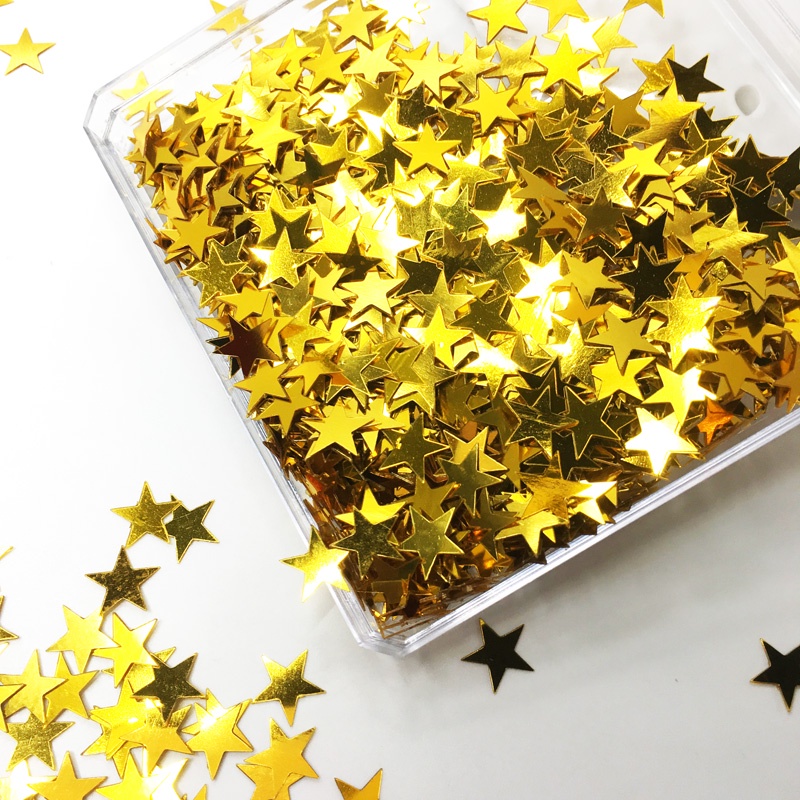 6mm 10mm Star Table Confetti Metallic Foil Sequin Scatter for DIY Crafs ...