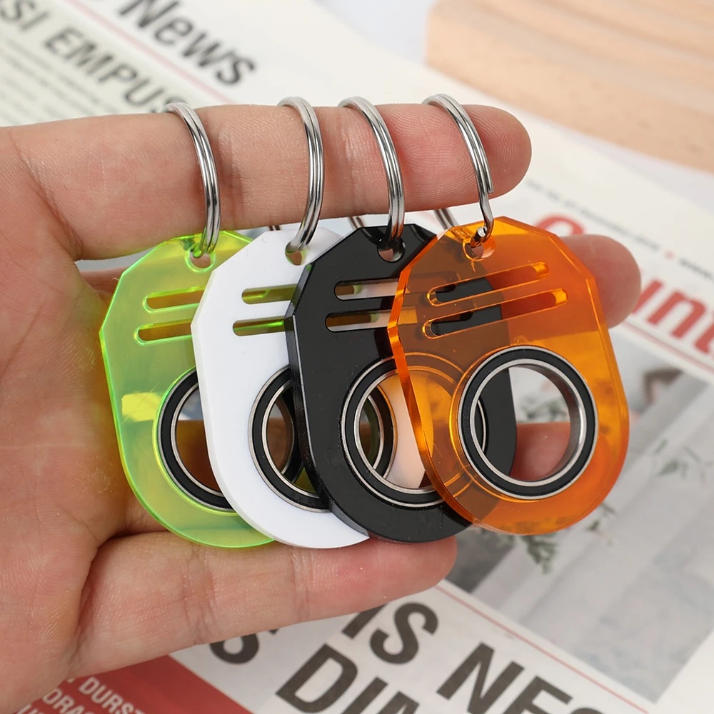 Metal Fingertip Rotation Keychain Hand Toy For Anxiety Relief Spinner ...
