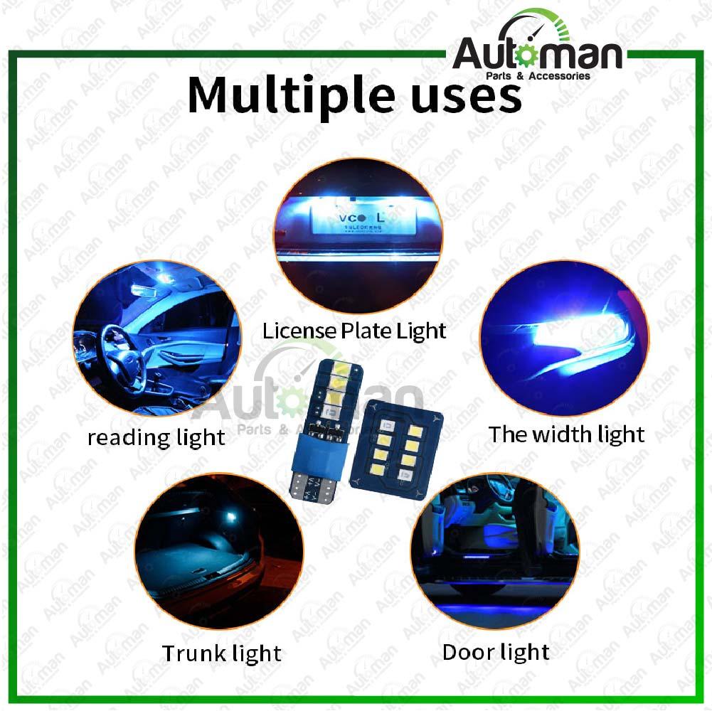 Universal T10 Led Blue To White Bulb Universal Led Light 2pcs Colour ...