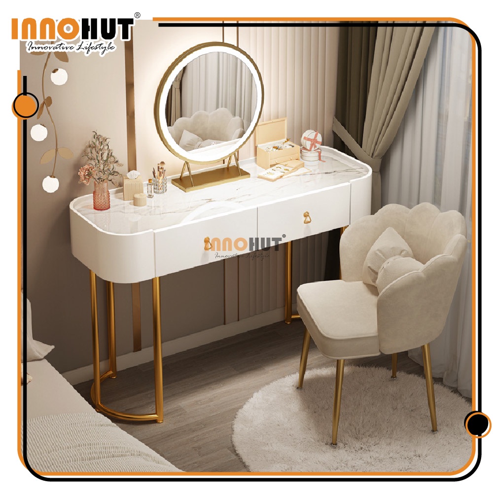 Innohut Wooden Dressing Table With Drawers Meja Solek Berlaci Makeup ...