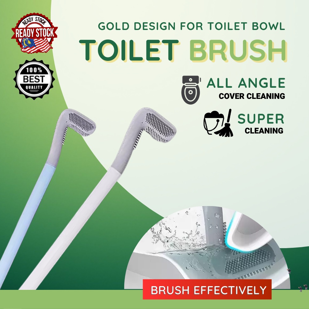 Toilet Brush Gold Design for Toilet Bowl Hygiene Dirt Poop Cleaning ...