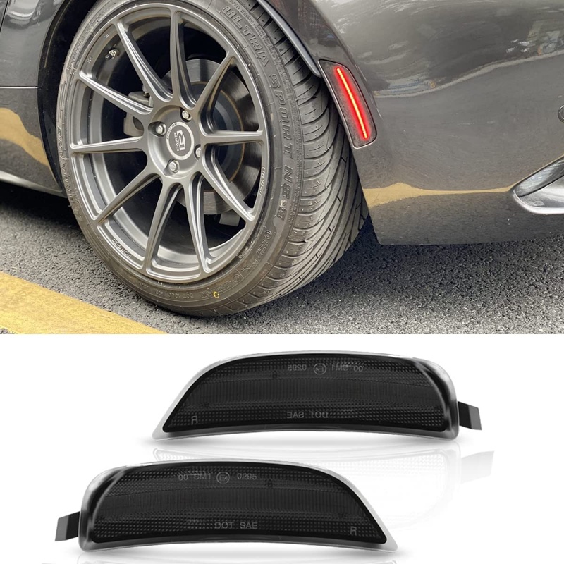 For 2016-2022 Mazda MX-5 Miata LED Front Rear Side Marker Light Smoked ...