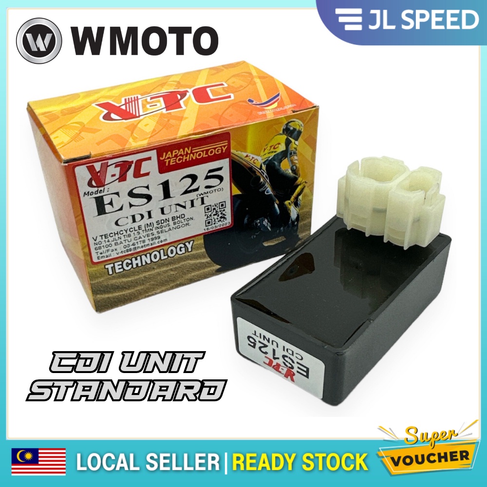 WMOTO ES125 / ES 125 CDI UNIT STD STANDARD 100% ORIGINAL V-TECH CYCLE ...