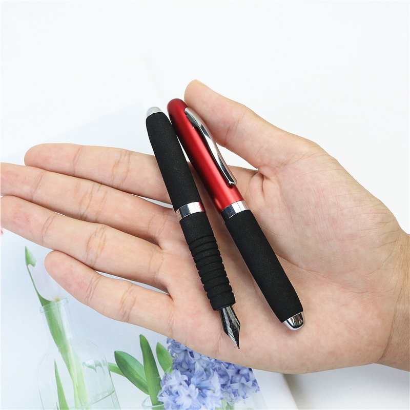 Mini fountain pen Metal Pen F Titanium Black Tip Portable Pocket Ink ...