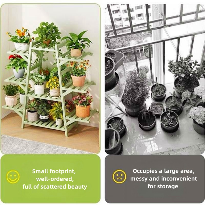 【PLAYFUL】Balcony Flower Rack Indoor Succulent Climbing Vine Flower Pot ...