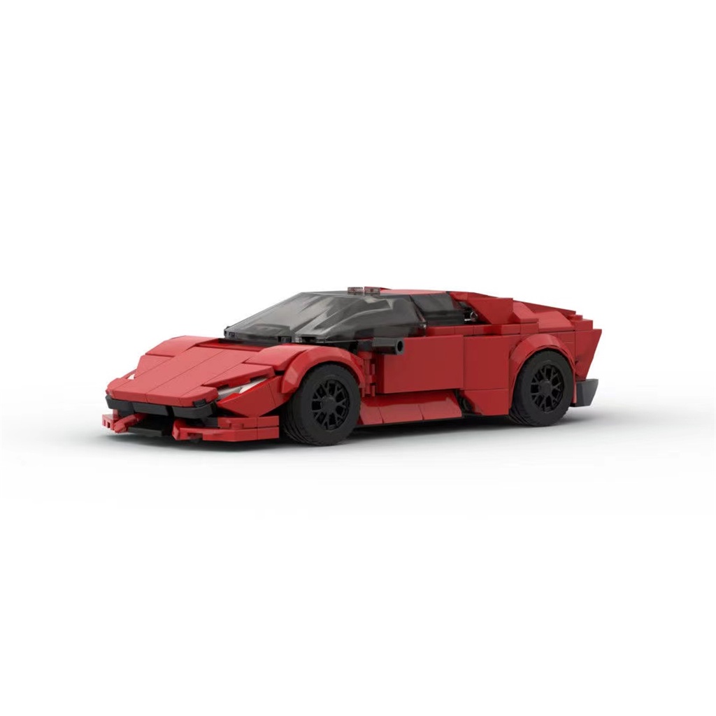 MOC Lamborghini Huracan Red Super Sports Cars Building Blocks Toys For ...