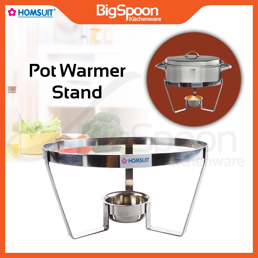HOMSUIT Food Warmer Stainless Steel Buffet Warmer Stand | Pot Stand ...