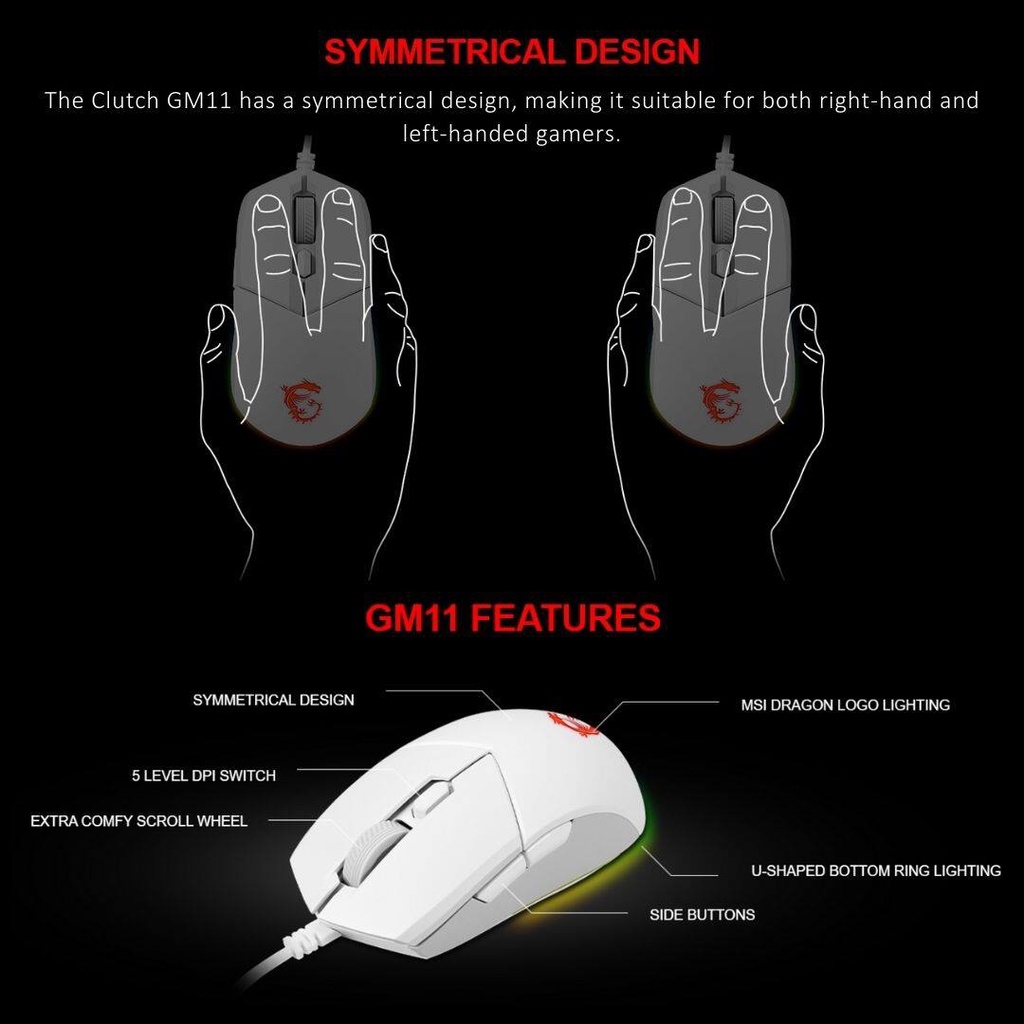 MSI VIGOR GK30 COMBO WHITE Gaming Keyboard & Mouse (VIGOR GK30 WHITE ...