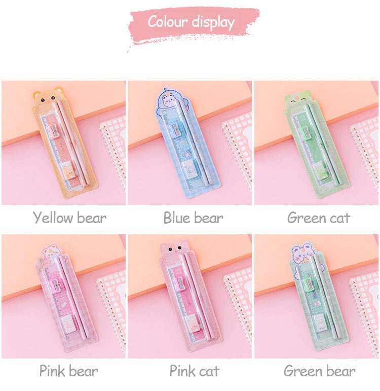 5 in1 Learning Stationery Set Pencil Gift Box Pack Primary School ...