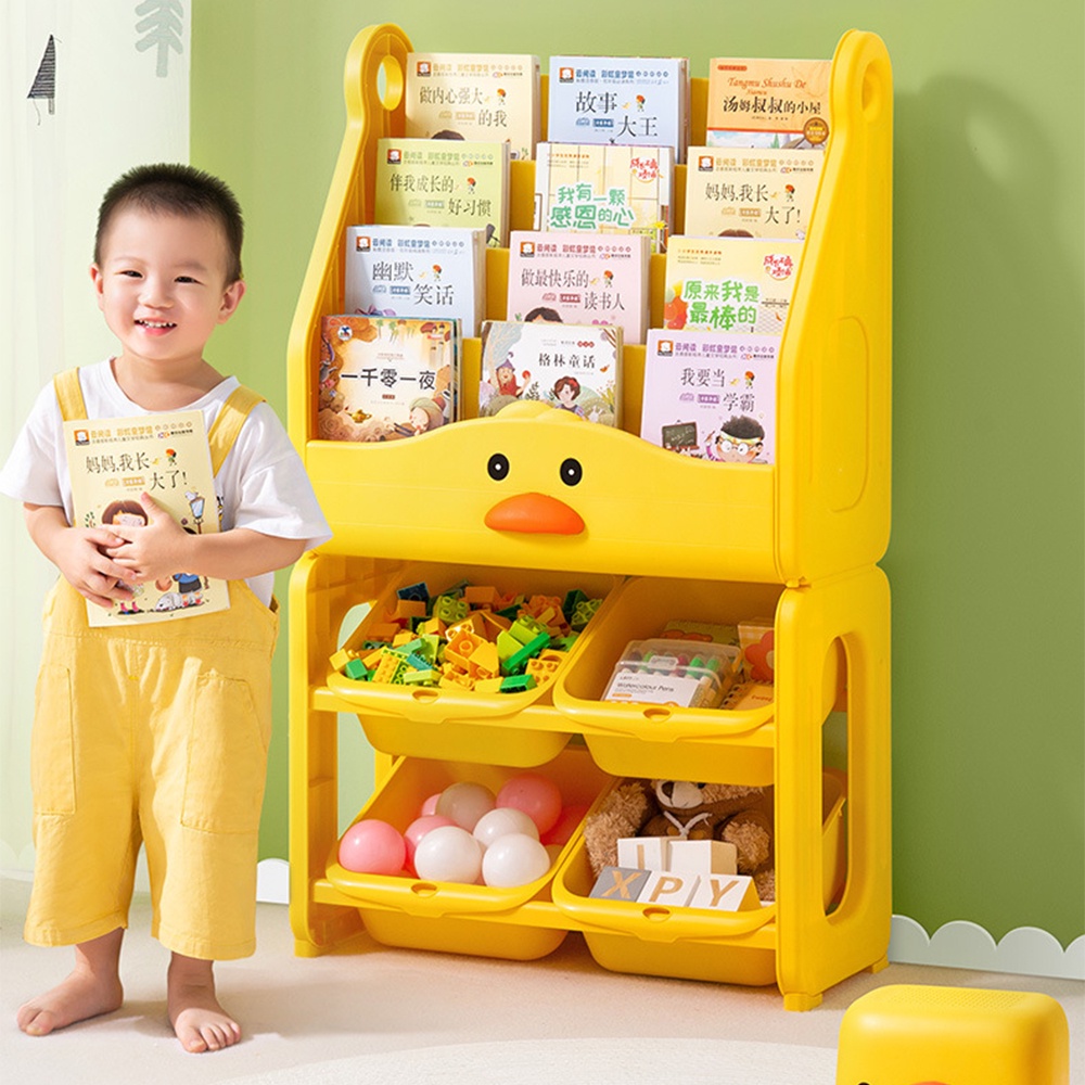 Innohut Kid Bookshelf Toy Storage Rack Multilayer Bookshelf Book ...