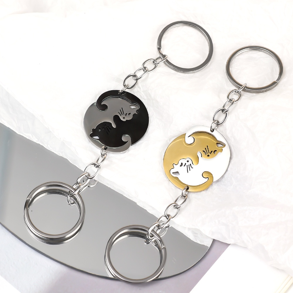 Key Chains Accessories Lovely Cat Best-Friends Key Ring Creative ...