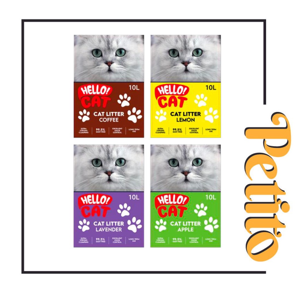 Hello Cat Bentonite Cat Litter 10L | Shopee Malaysia