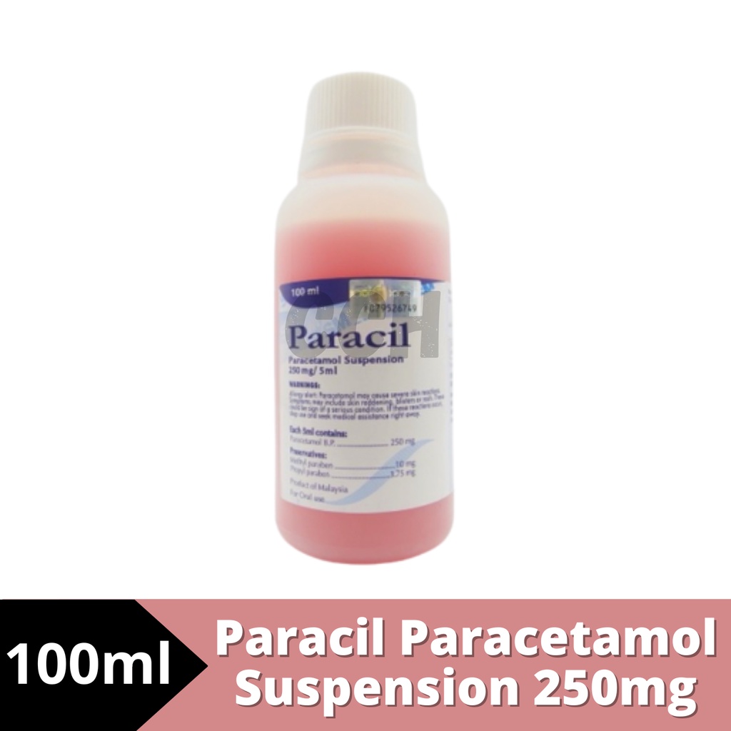 Paracil Paracetamol Suspension 250mg (100ml) | Shopee Malaysia