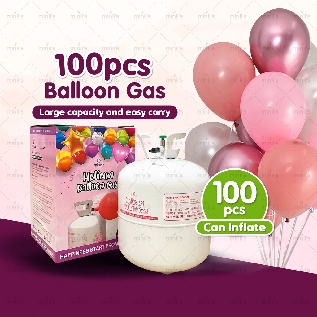 MINIIS PARTY 100pcs Helium Balloon Gas Helium For Balloon Helium Gas ...