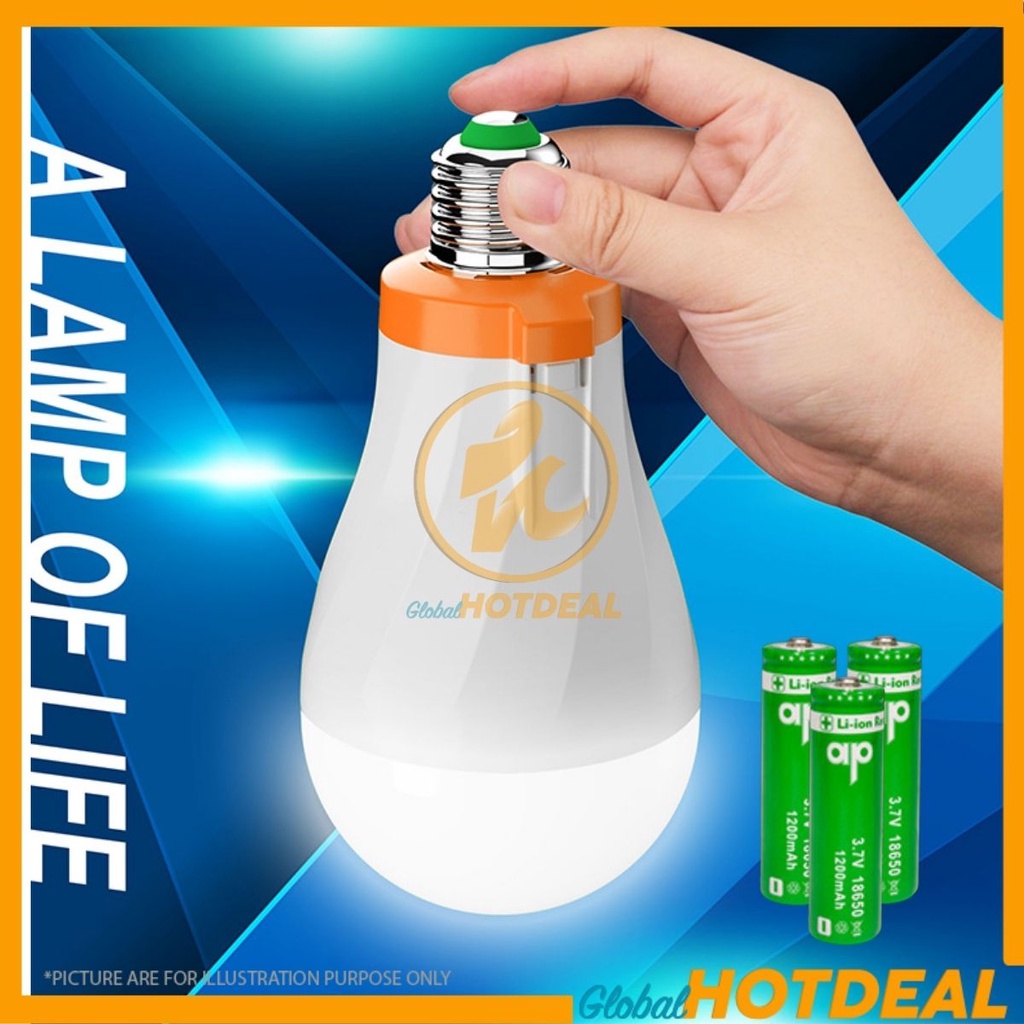 30W E27 Magic Bulb Emergency Light Bulb 220V Lampu Bulb Mentol ...