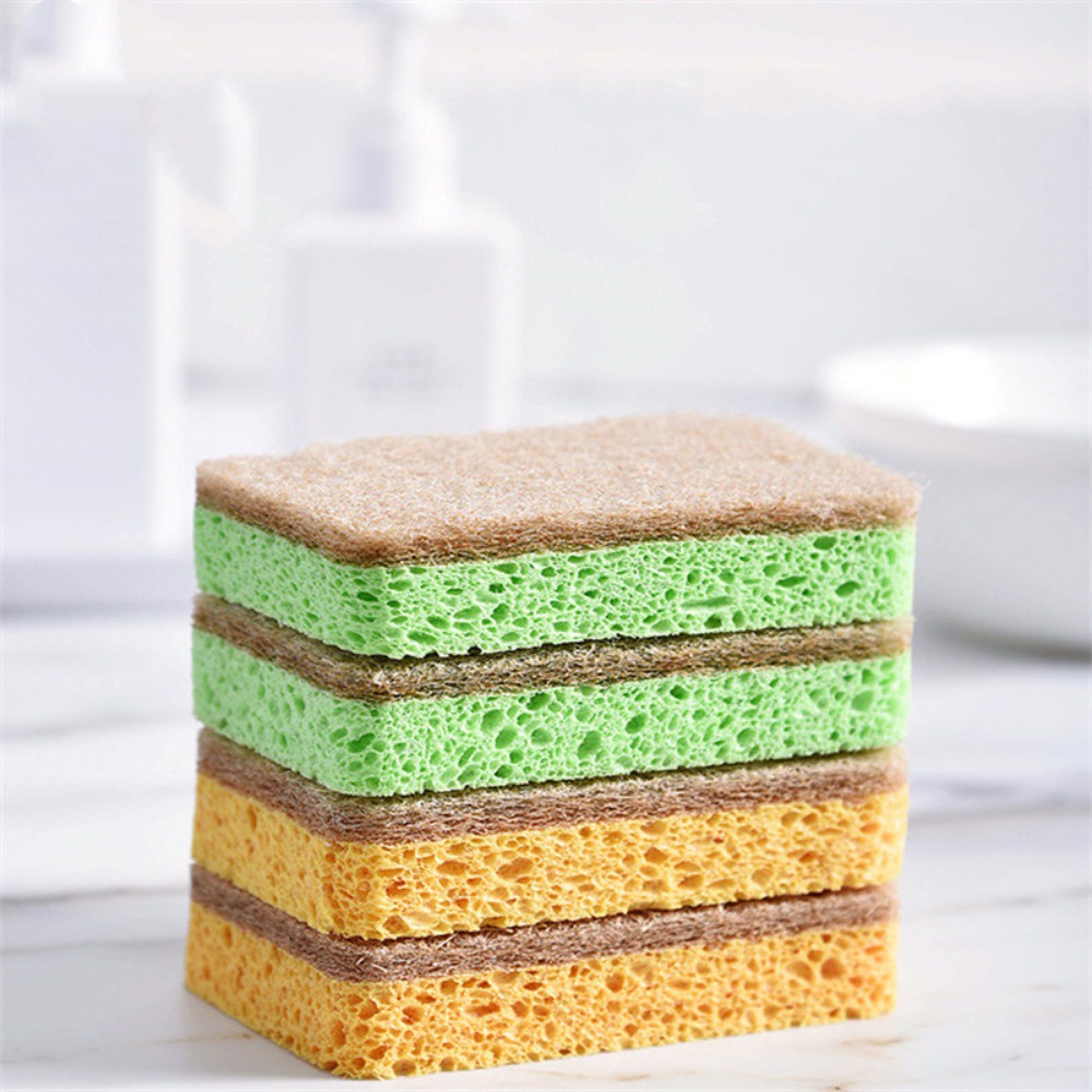 Durable Absorbent Dishwashing Cleaning Spongs / Double-sided Remove Oil ...