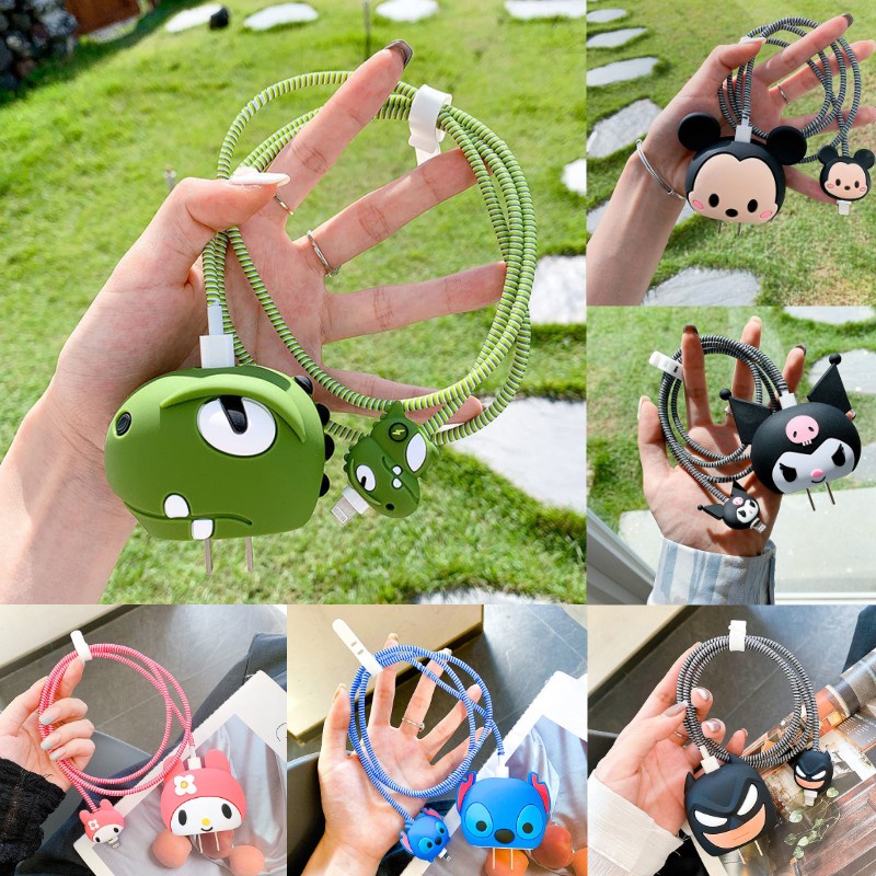 【READY STOCK】Cute Cartoon Cable Protector Cable Phone Cord Protector ...