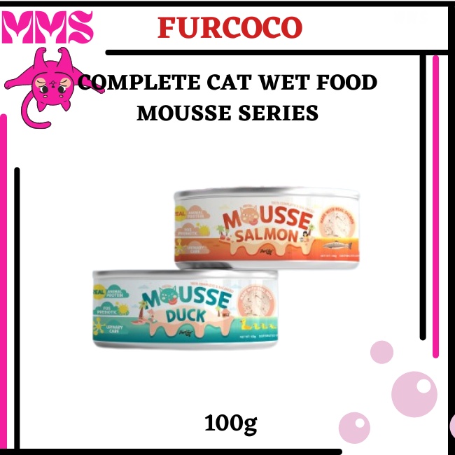 Furcoco Mousse Cat Can Food # Salmon / Duck # Complete Food # Cat Wet ...