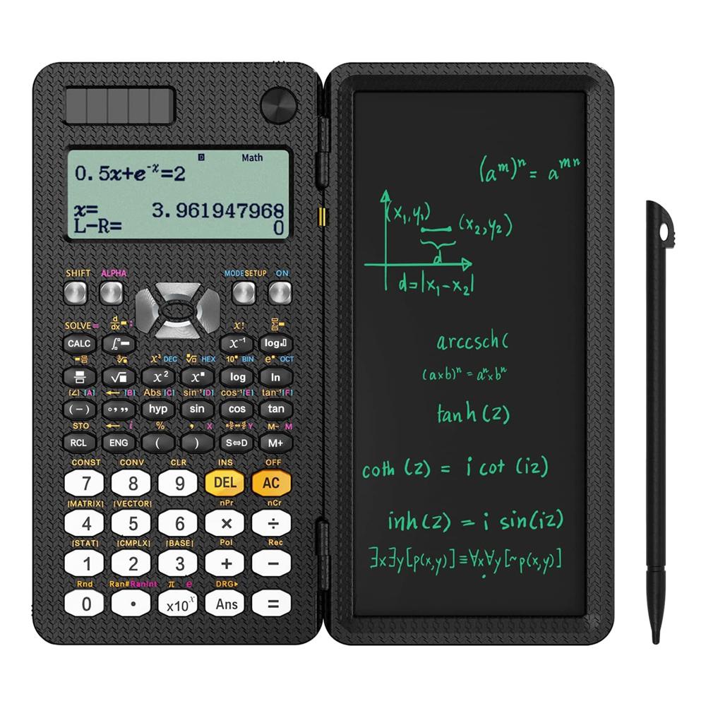 Solar Scientific Calculator with LCD Notepad 417 Functions Professional ...