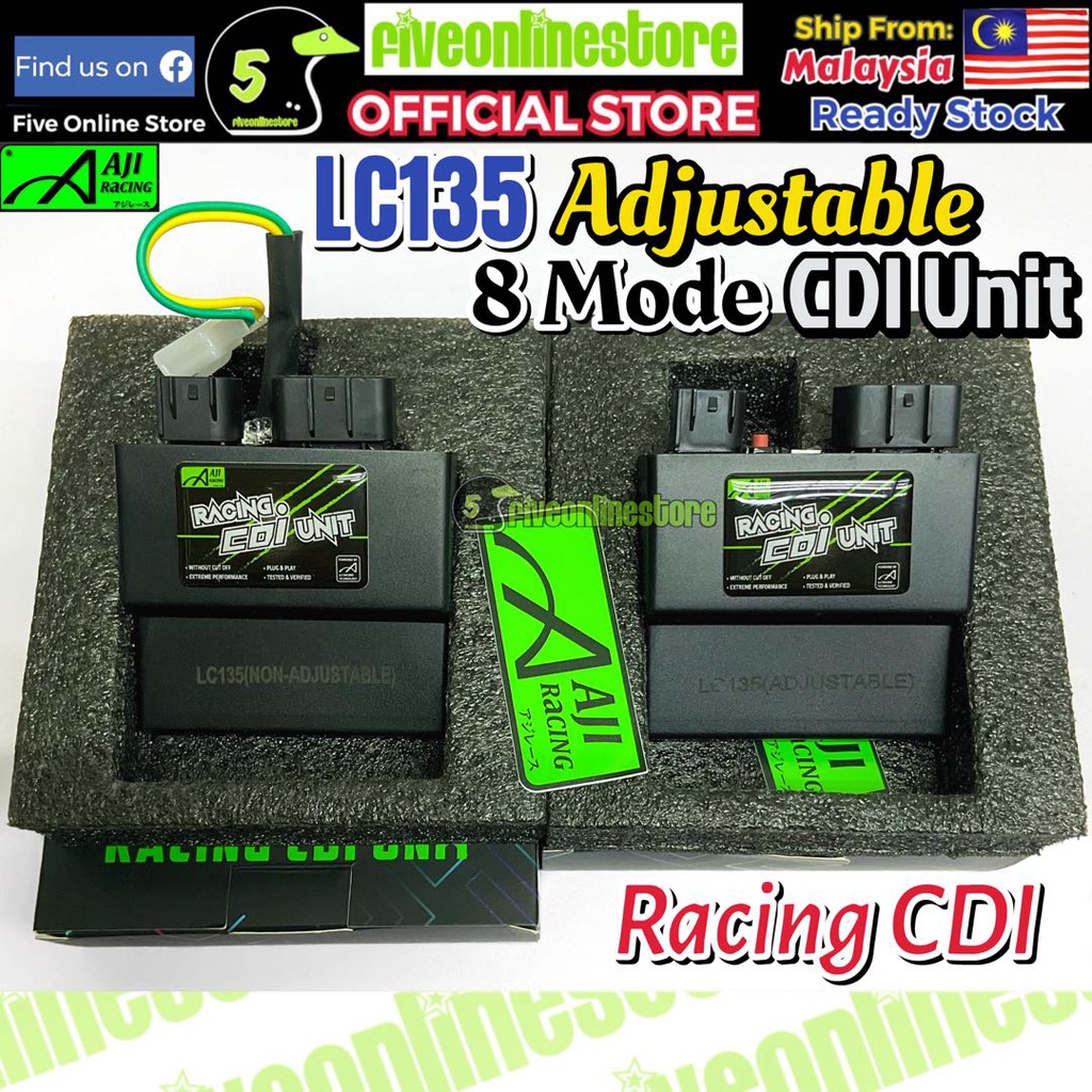LC LC135 New V1 V2 V3 V4 V5 V6 V7 (100% Original Aji Racing) PNP Non & Adjustable Racing CDI ...