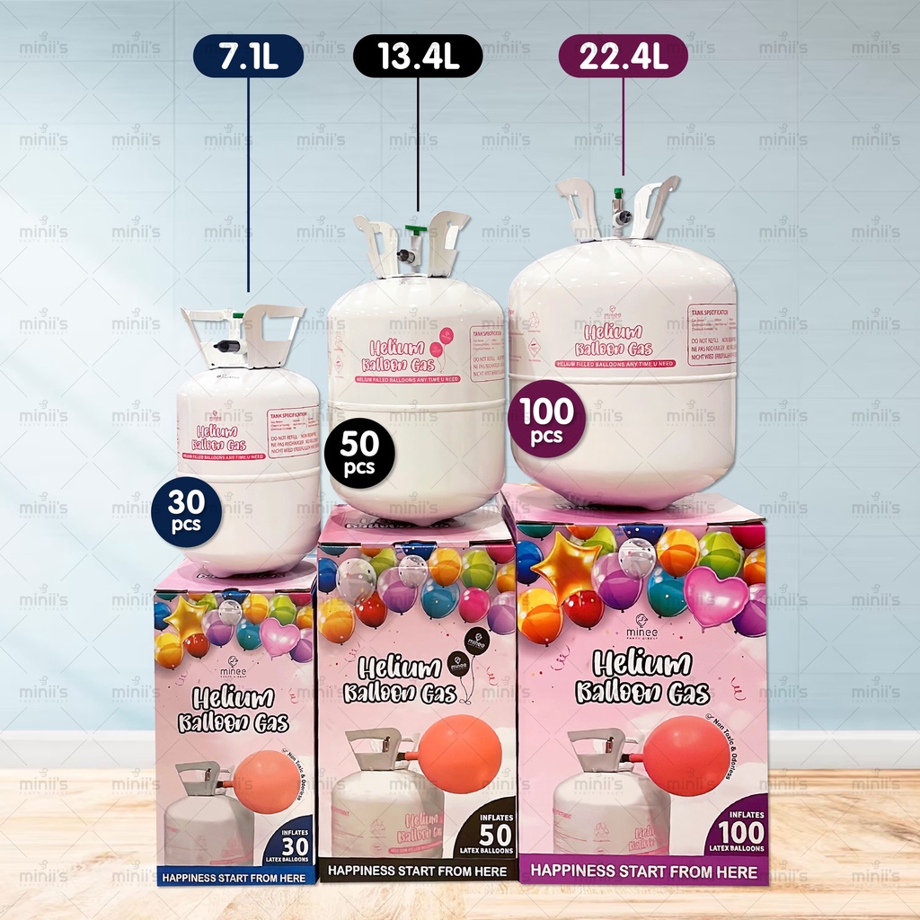 MINIIS PARTY 30pcs Helium Balloon Gas Helium For Balloon Helium Gas ...