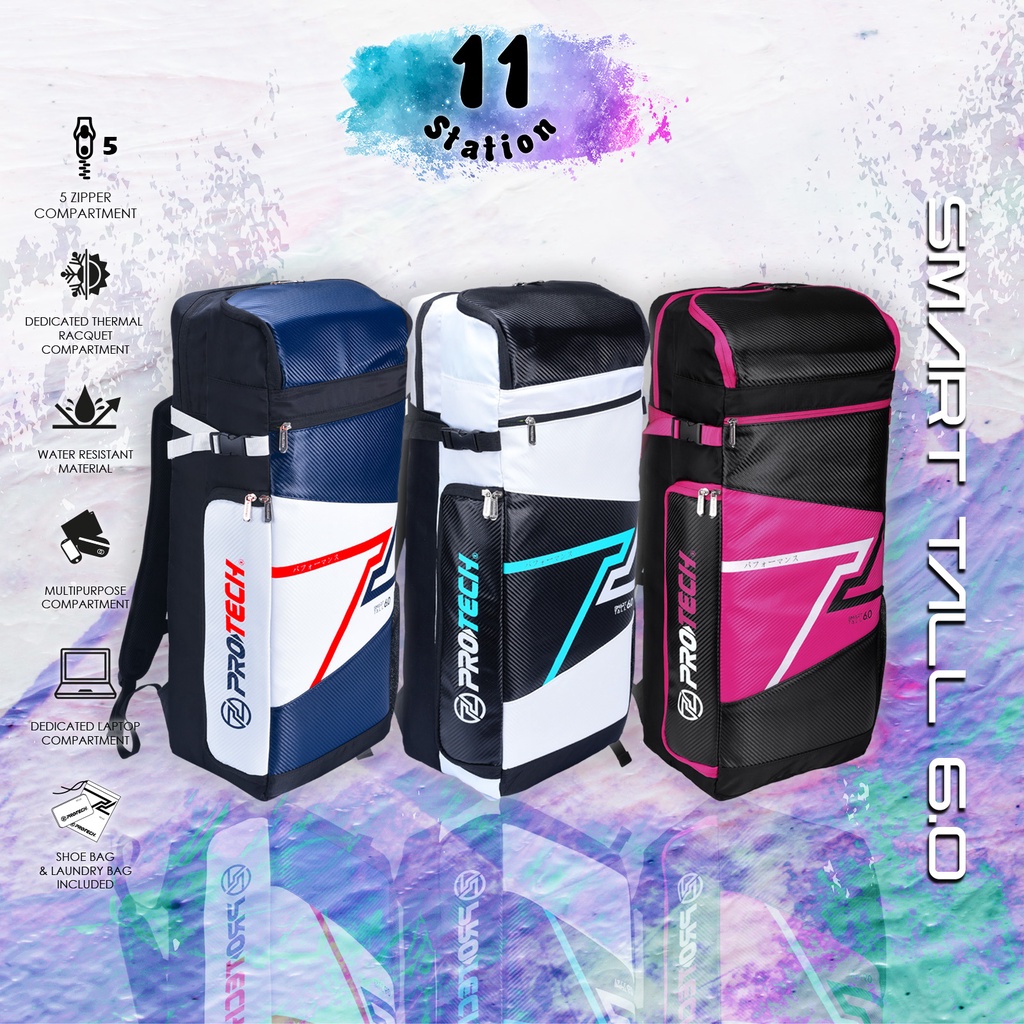 PROTECH Outdoor Sport & Badminton Backpack - SMART TALL 6.0 | Shopee ...