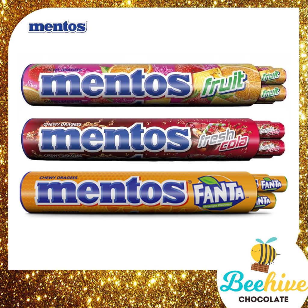 Giant Mentos Tube Chewy Candy 8 rolls 296g - 300g [ Fruit / Fanta / Cola ] | Shopee Malaysia