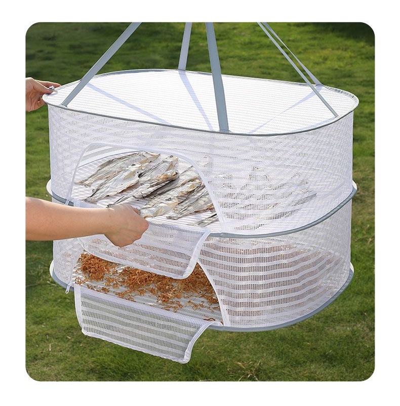 Dried Fish Anti-fly Nets Drying Baskets on Home Balconies Hanging Food ...