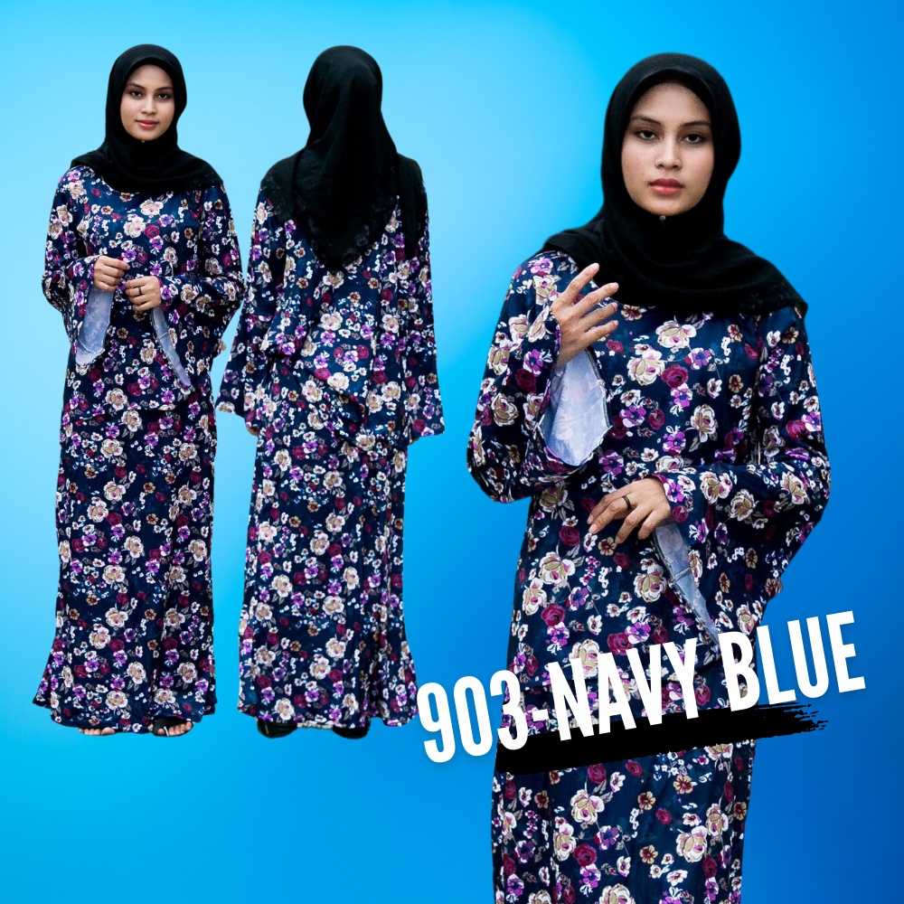CY MJ2009 Baju Raya Pasang Kurung Modern / Raya Moden Kurung Floral ...