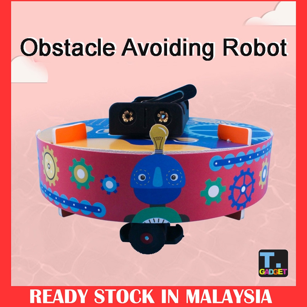 DIY Handmade Assembly Obstacle Avoiding Robot Science Physis Educational Puzzle STEM Toy For ...