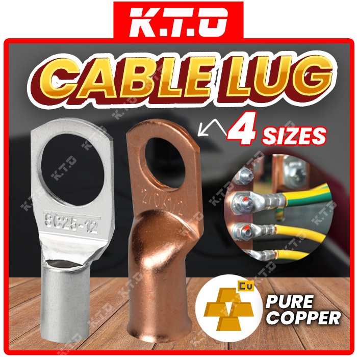 1 Keping Kabel Lug Tembaga Asli Bersalut Penyambung Wayar Untuk Welding ...