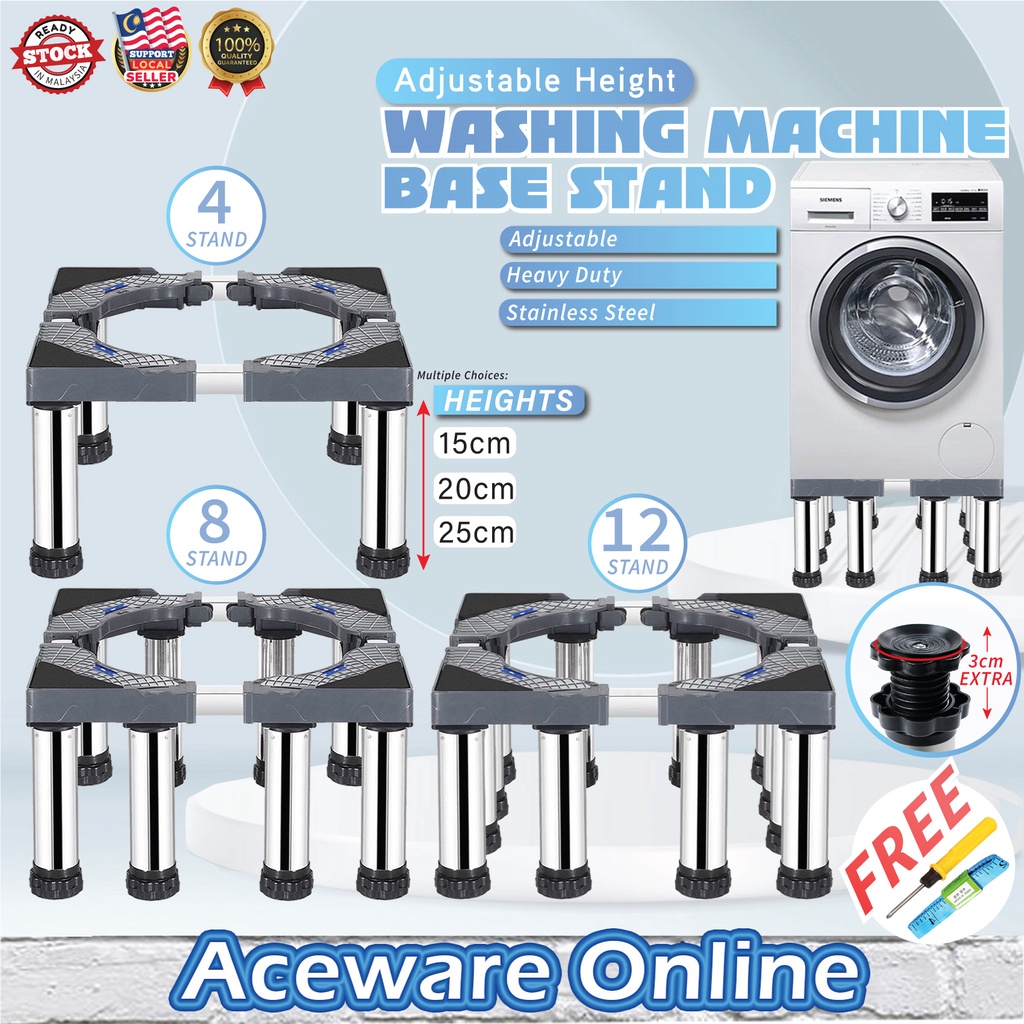 Adjustable Height Washing Machine Stand Base Stainless Steel Bracket ...