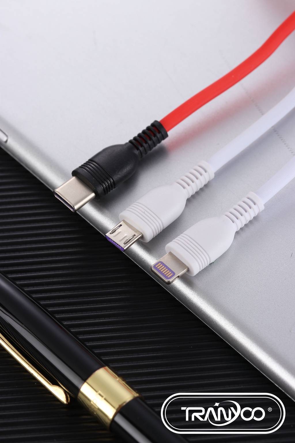 Tranyoo T-S6 USB to 5A Micro USB / Type-C / IP Fast Charging Data Break-Proof Cables - 1.0M ...