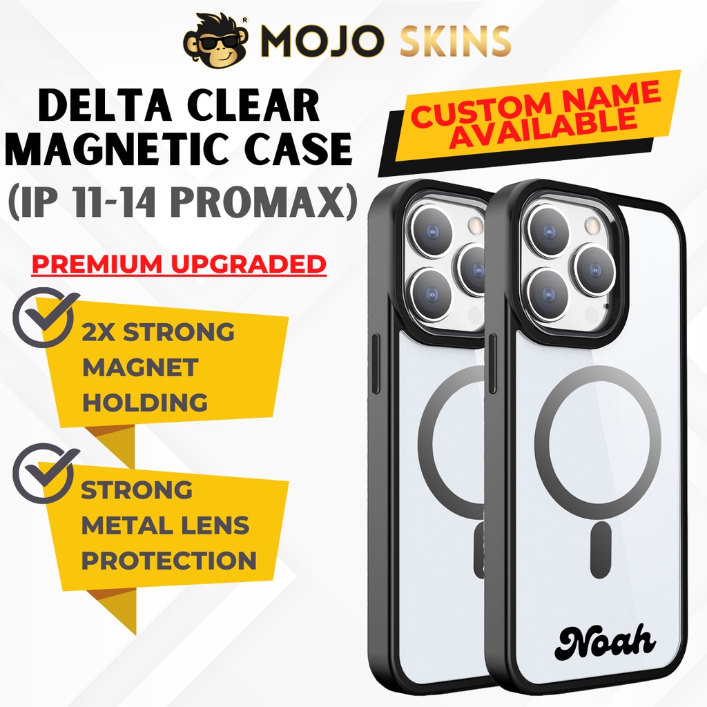 MojoSkins Delta Clear Magnetic Case For iP 15 14 Pro Max 13 12 ...