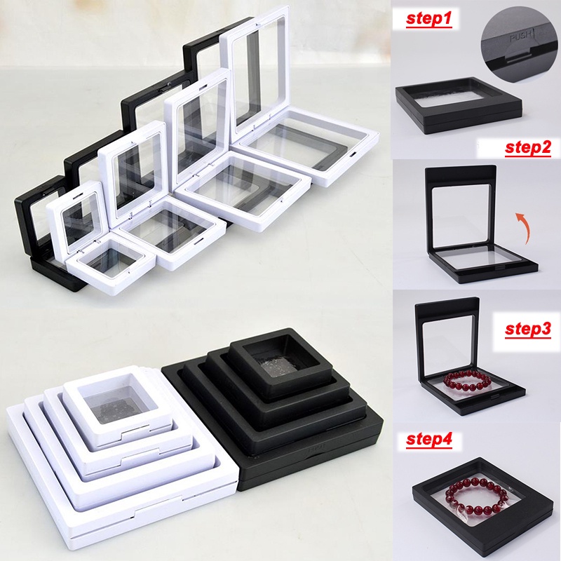 Set of 10 3D Floating Frame Display Holder Stands, EsLuker.ly Floating ...