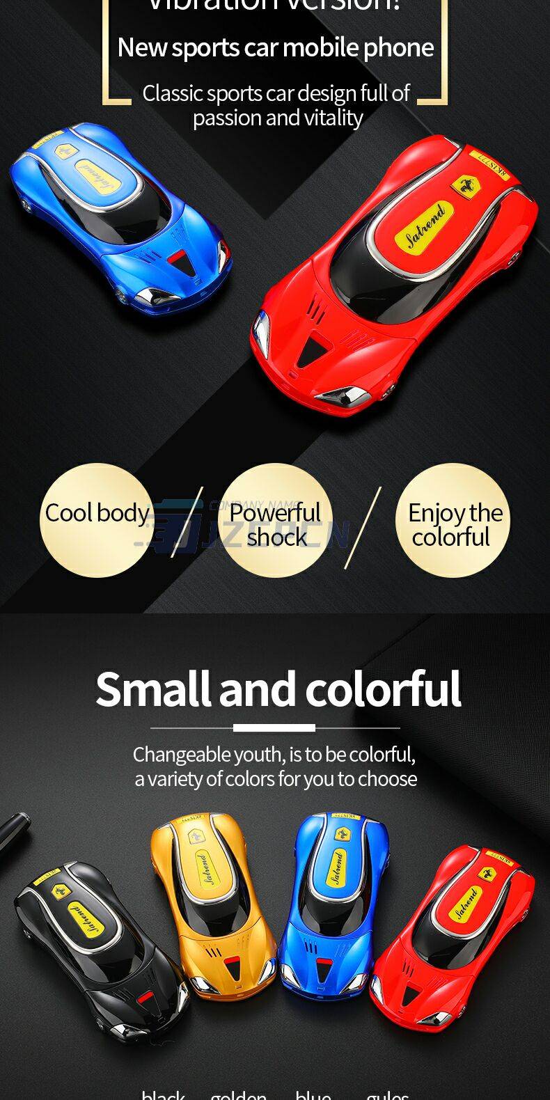 Mini Car Shape Children Mobile Phone Low Price Metal Cover Rugged Solid ...